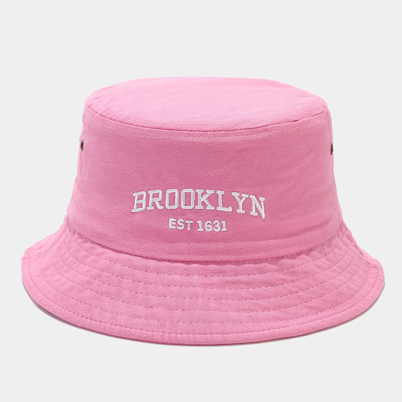 Шляпа "Tide", корейская версия, вышивка буквами, пудра в цветах вишни, размер M