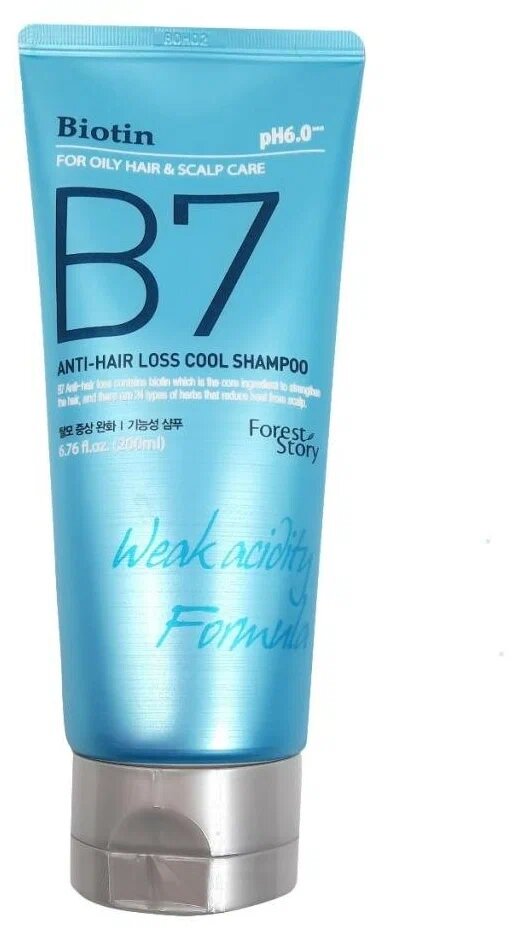 Шампунь Welcos для волос Forest Story B7 Anti Hair Loss Cool Shampoo, против выпадения с охлаждающим эффектом, 200мл