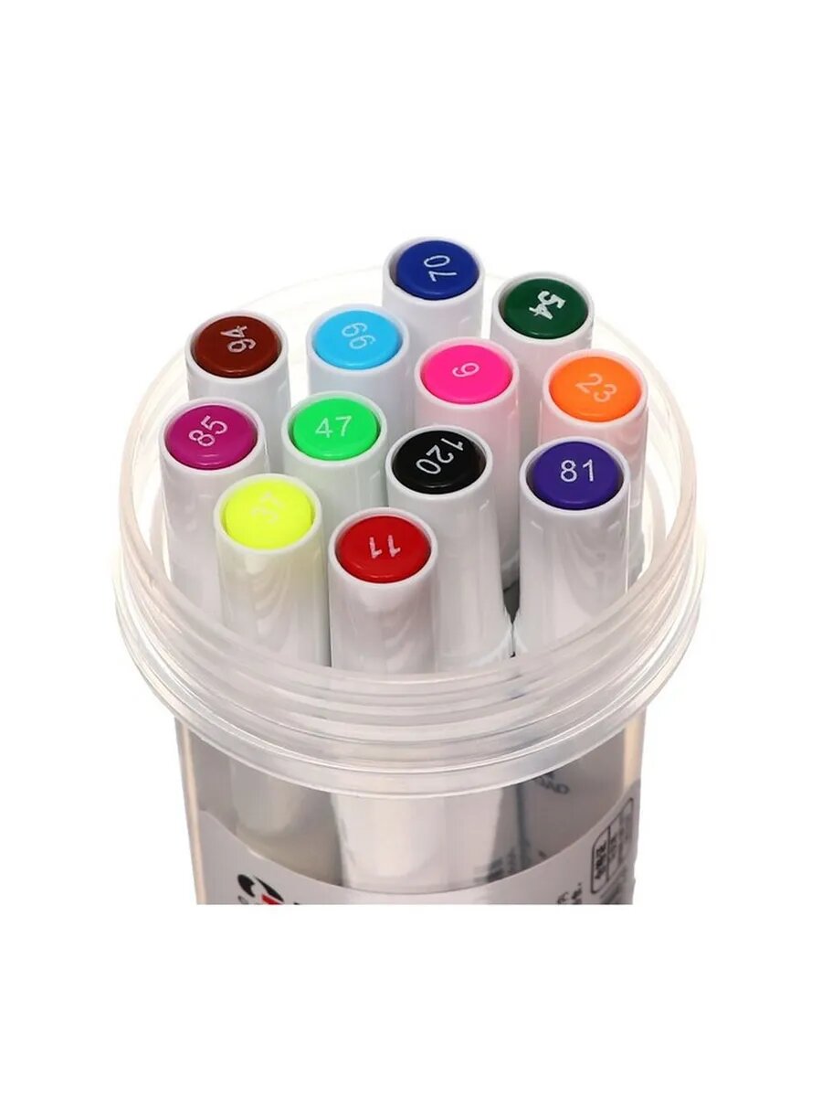 Профессиональный набор двусторонних маркеров для творчества