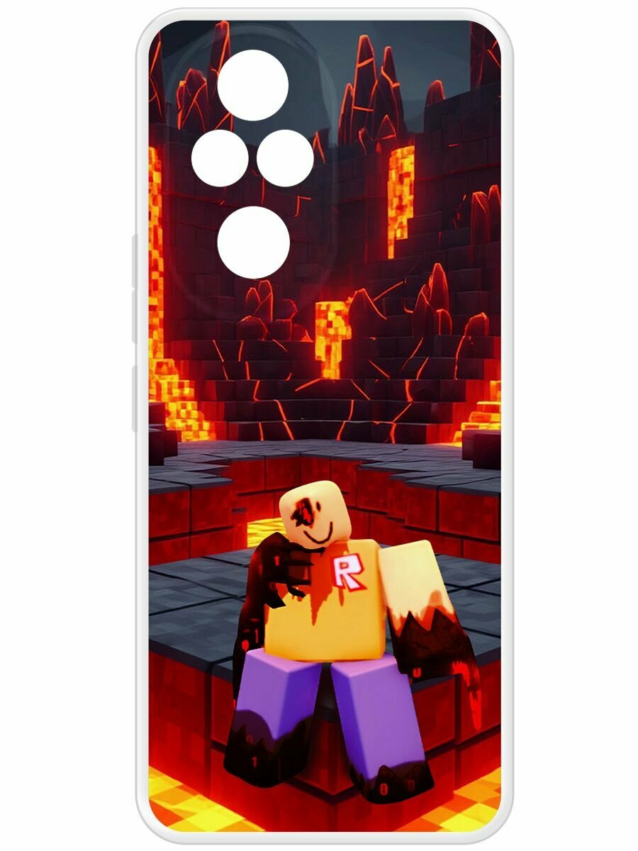 Чехол-накладка Krutoff Clear Case Roblox-Форсакен Джон Доу (Forsaken John Doe) для Honor 200 Pro