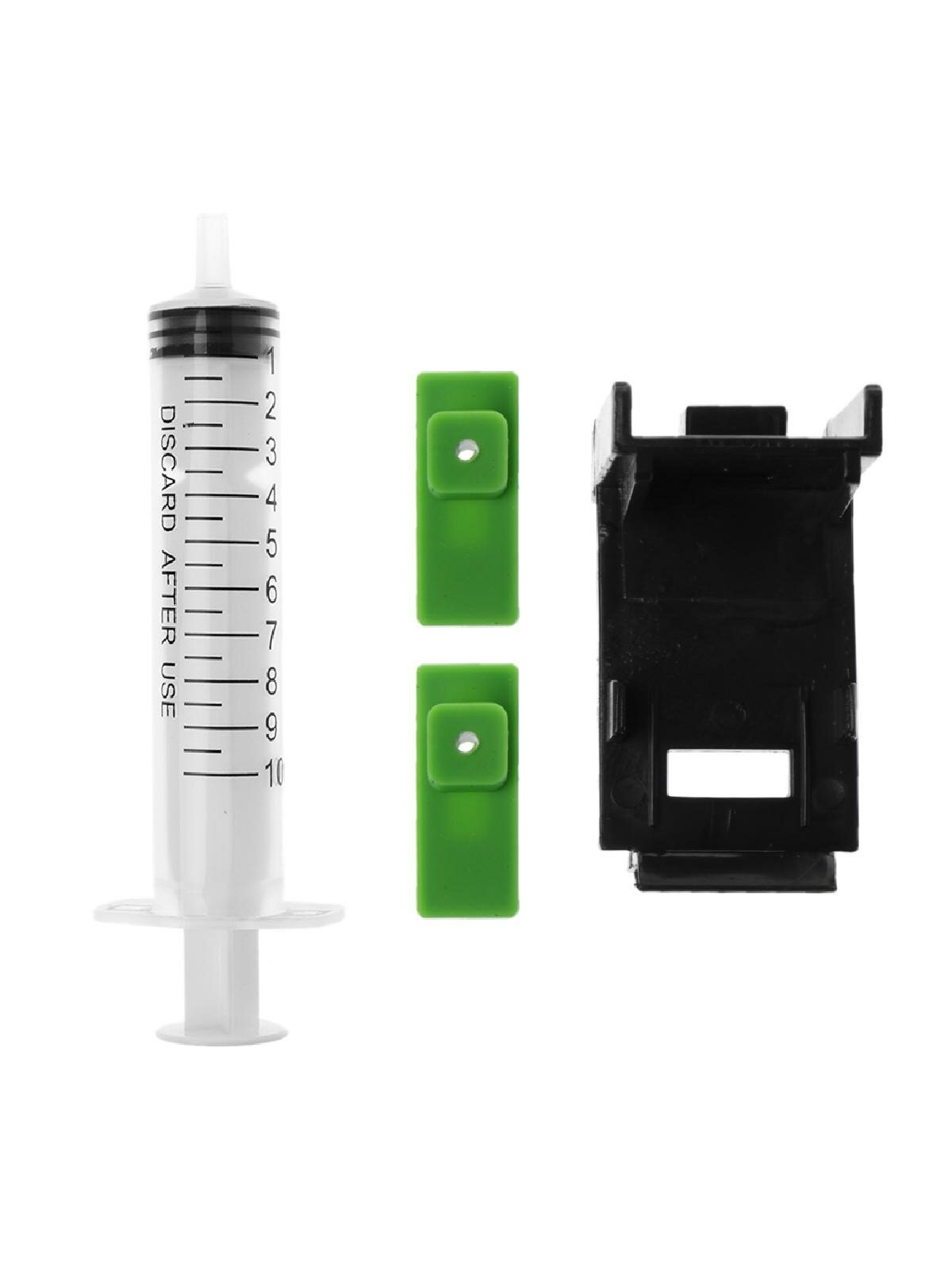 Ink Refill Cartridge Clip+ 2pcs Rubber Pads + Syringe Tool Kit for HP 60/61 802 816 902 for 40 41 840 841 830 831