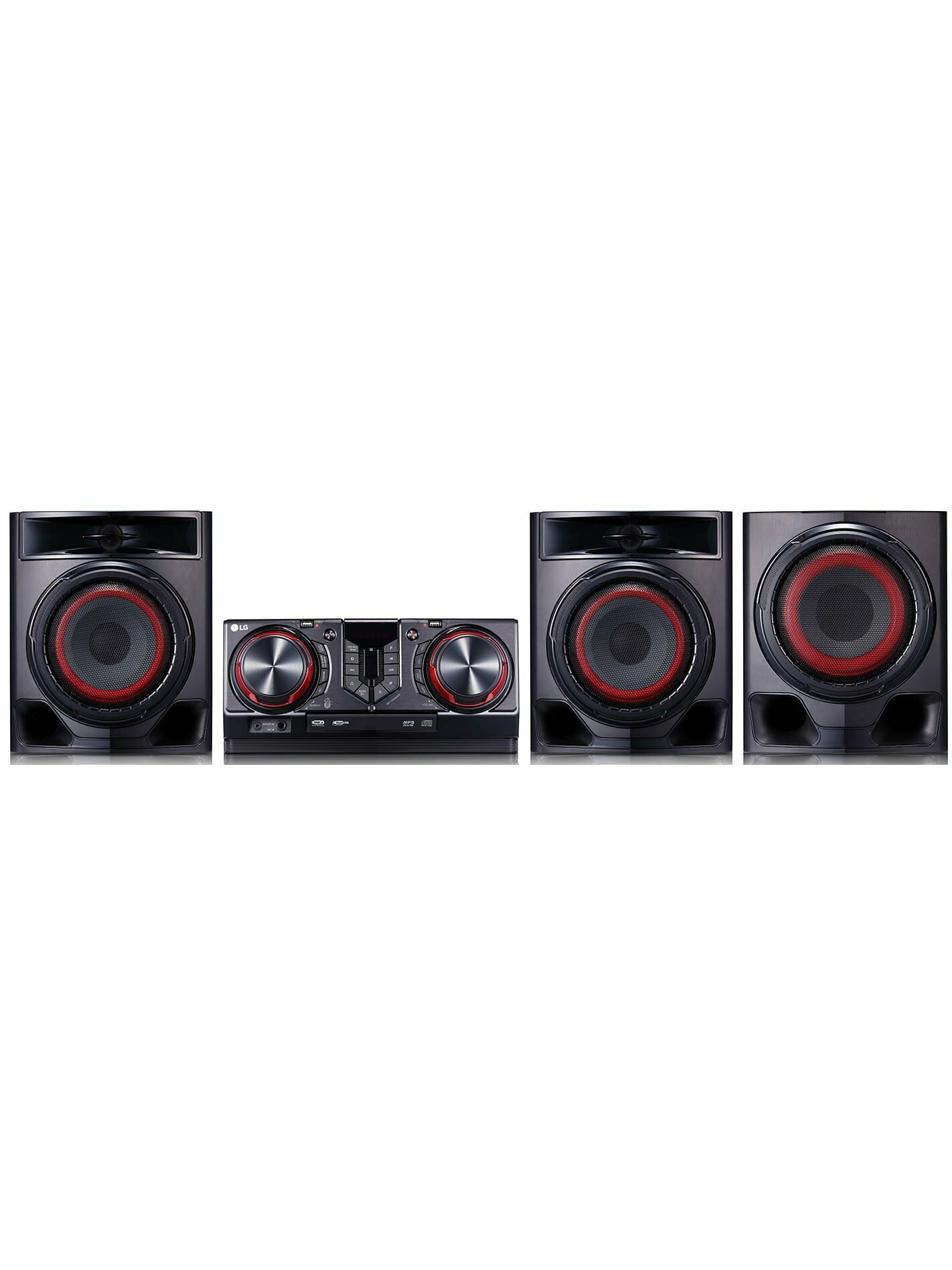 Минисистема LG CJ45, 720Вт, Bluetooth, Эквалайзер, Караоке, Черный