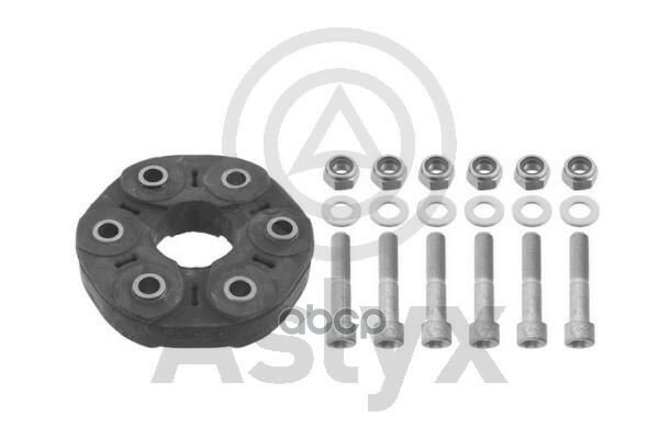 К-КТ муфты кардана MER W202 2.8/W203/W208/W210 1.8-3.2/W220 2.8-5.0 ПЕР/ЗАД (С болтами) шт. ASLYX арт. AS-203164