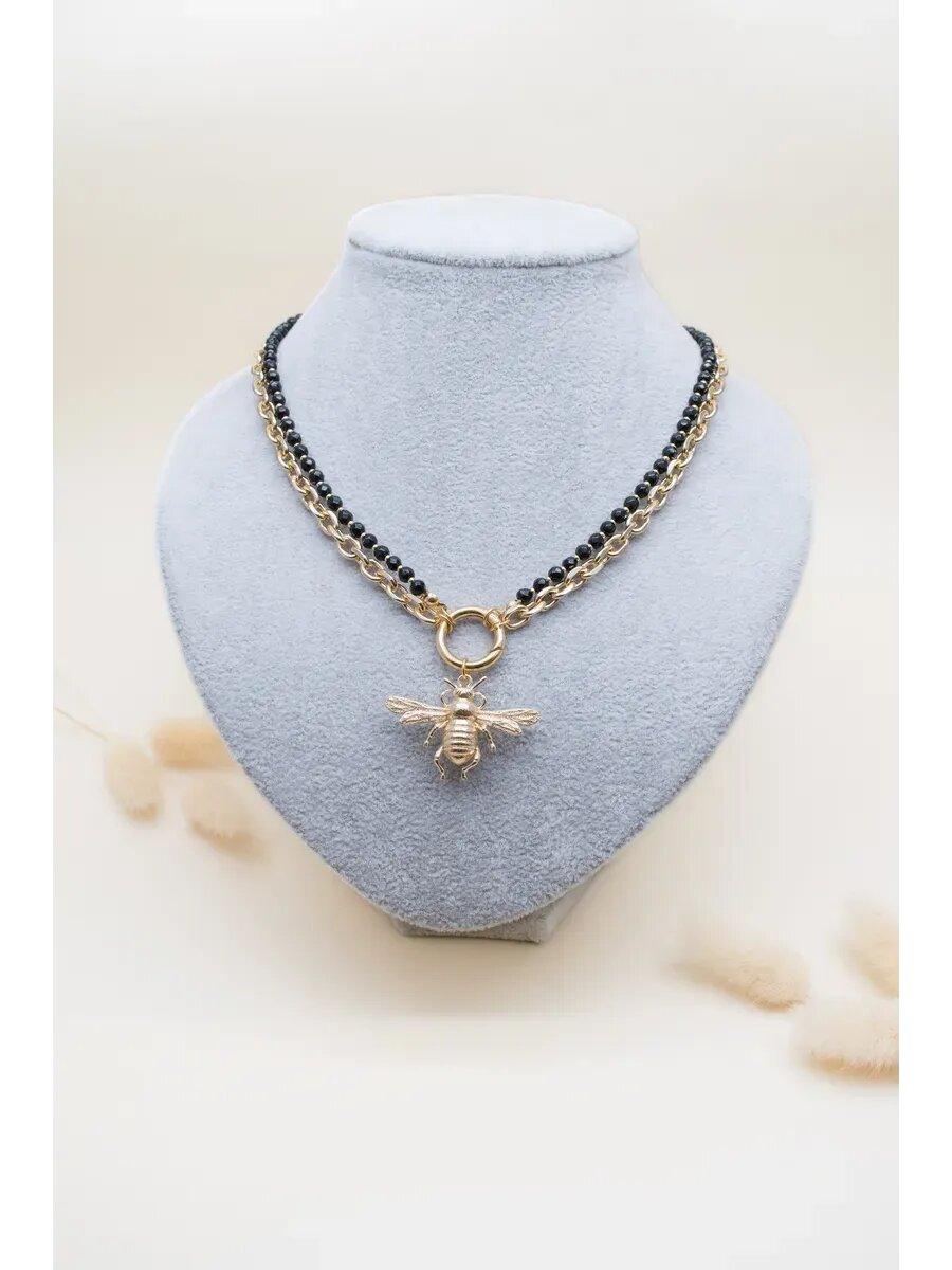 Колье, агат, перламутр