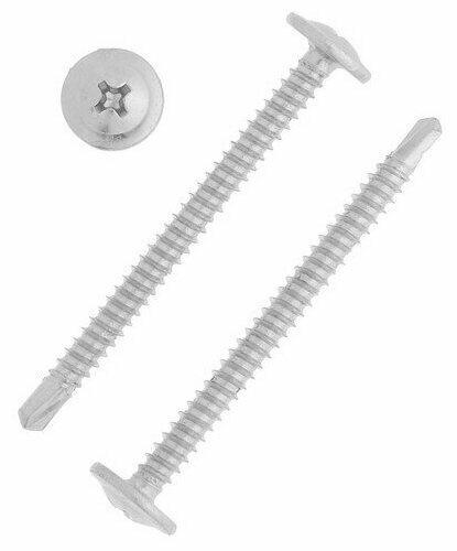 Тундра Саморезы "тундра", с прессшайбой, сверлоконечные, 4.2x51 мм, оцинкованные, 1 кг