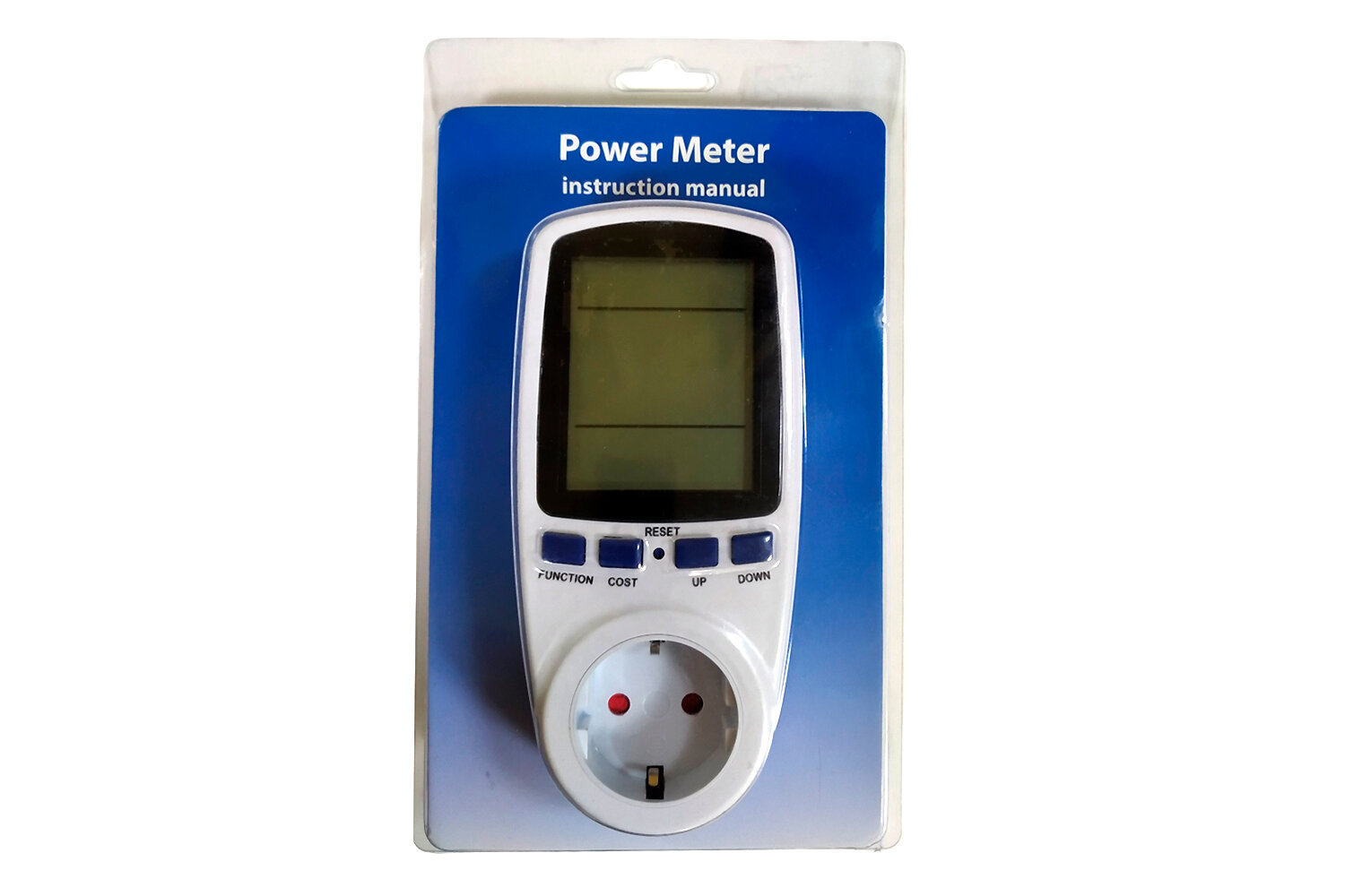 Ваттметр AH-2, с экраном, вилка/розетка, измеряет мощность, напряжение, силу тока