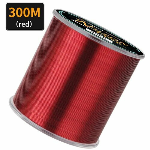 FISH KING сверхпрочная нейлоновая рыболовная леска 300м Красный, 0.8-0.14mm-4.13lb, red