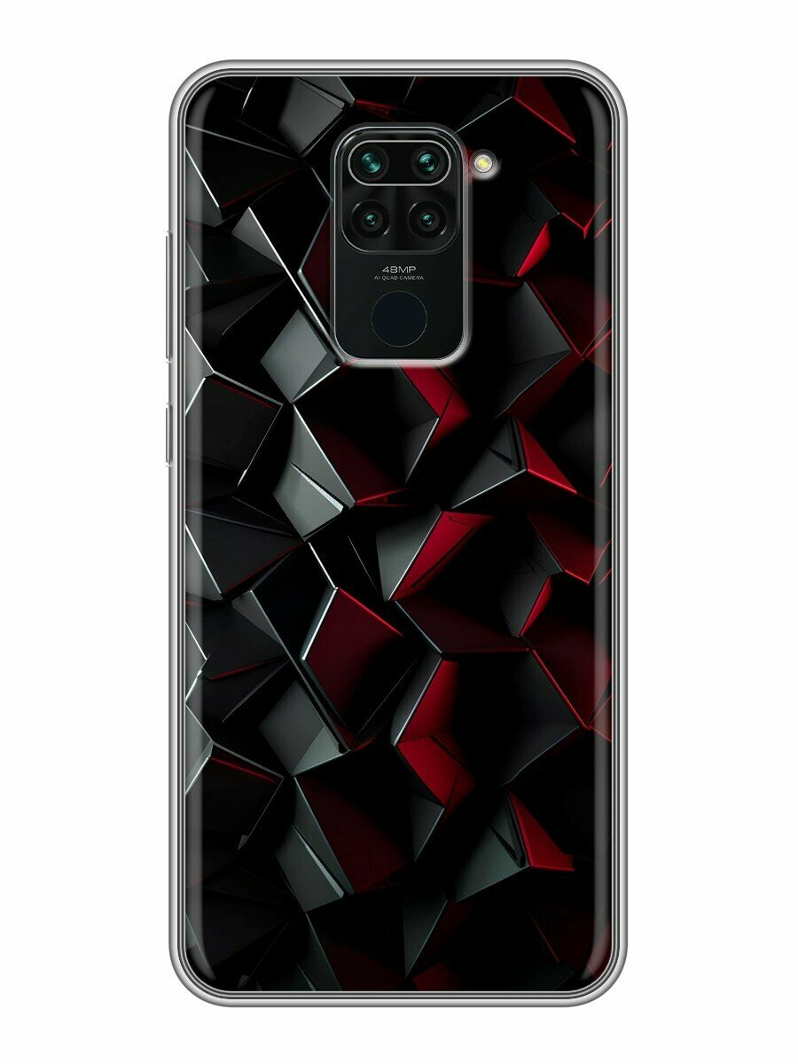 Чехол для Xiaomi RedMi Note 9 с принтом Черный принт (Сяоми Редми Нот 9)