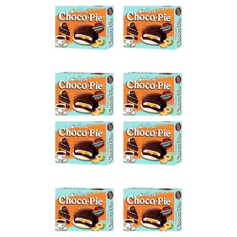 ORION Печенье Choco Pie Венский торт, в шоколадной глазури, 360 г, 12 штук х 30 г/уп, 8 уп