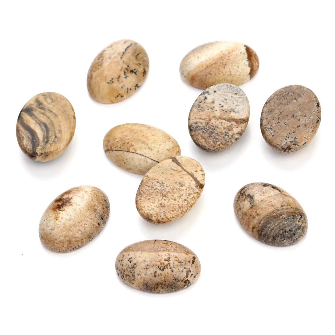 Кабошоны из натурального камня, набор 5/10 шт, агат, лазурит, 10x14mm 5PCS, Drawing stone