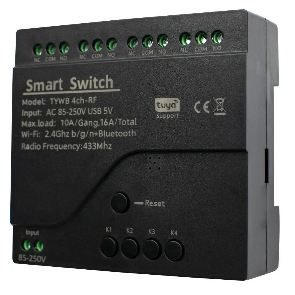 Tuya AC 85-250 В 4-канальный Wi-Fi модуль управления умной бытовой техникой 4CH 220 В 10A реле мгновенный тумблер блокировки