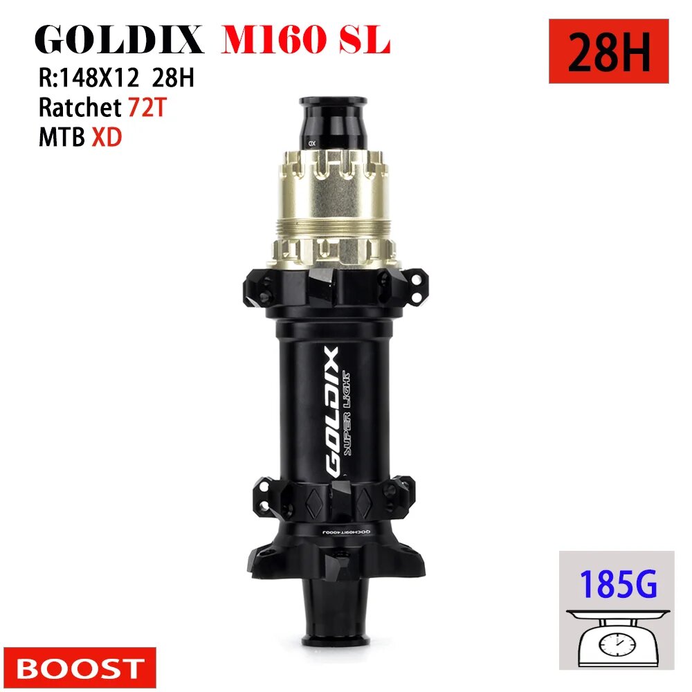 GOLDIX M160 Втулка 28 отверстий 148X12 6-bolt 28 XD