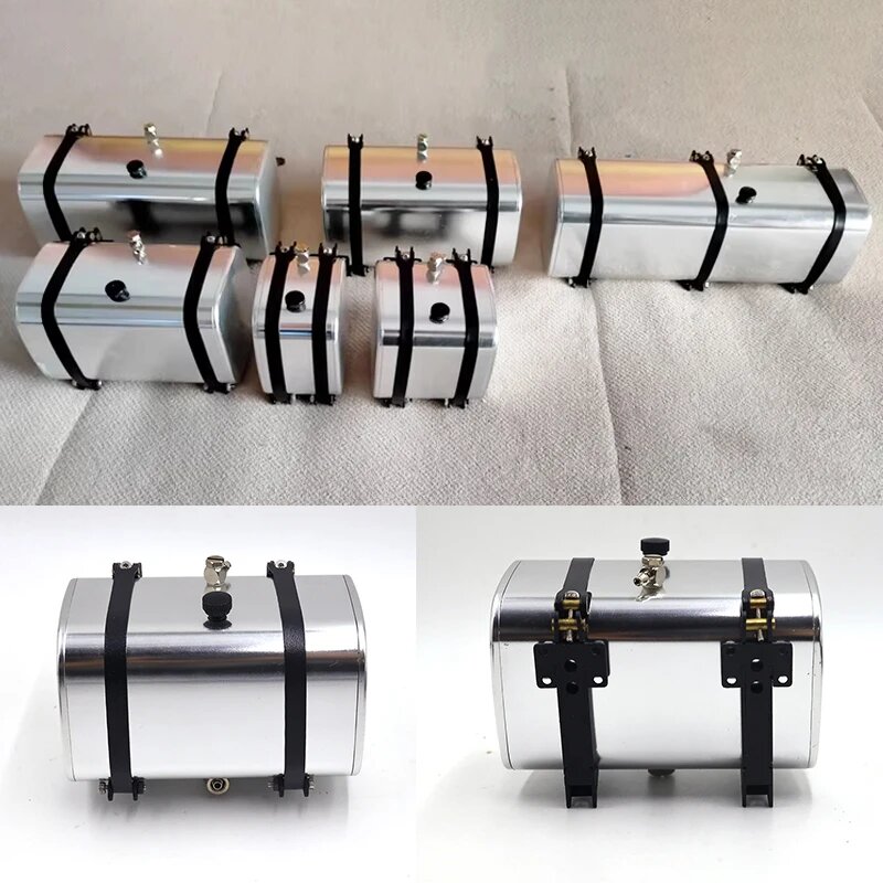 Металлические гидравлические масляные баки разных размеров для 1/14 Tamiya RC Truck Trailer Самосвал Scania Benz Actros Volvo MAN LESU DIY Part