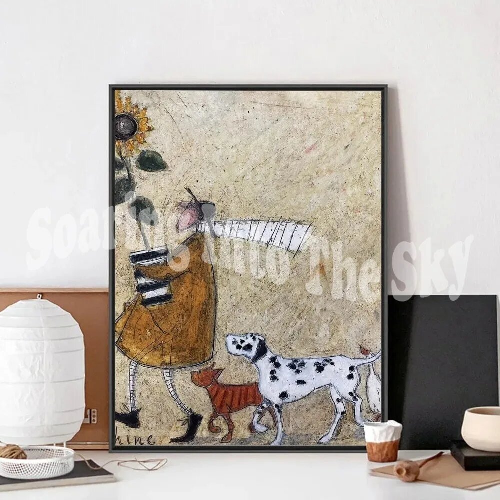 Sam Toft Art Абстрактный пейзаж с собаками Постер SY-666-1, 30x40cm(12x16inch)