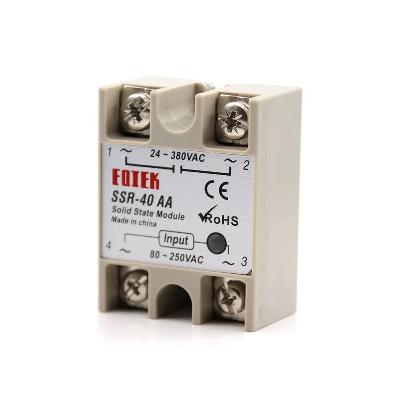 Твердотельное реле FOIEK SSR-40 AA, 24-380VAC, 80-250VAC, 40AA