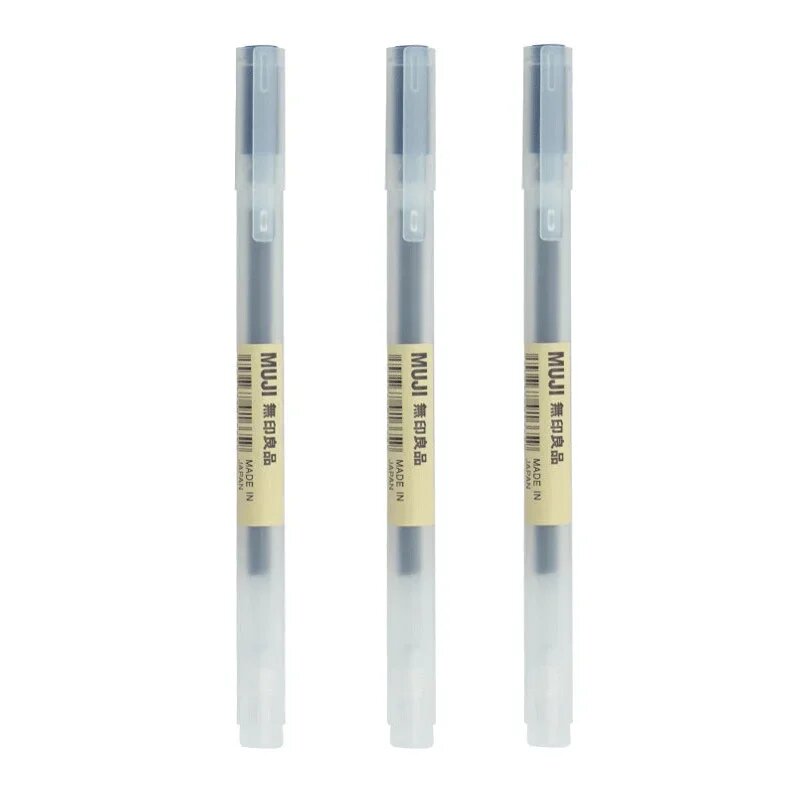 Гелевые ручки MUJI, черные/красные/синие, 0,38 мм / 0,5 мм 0.38mm, 3 black