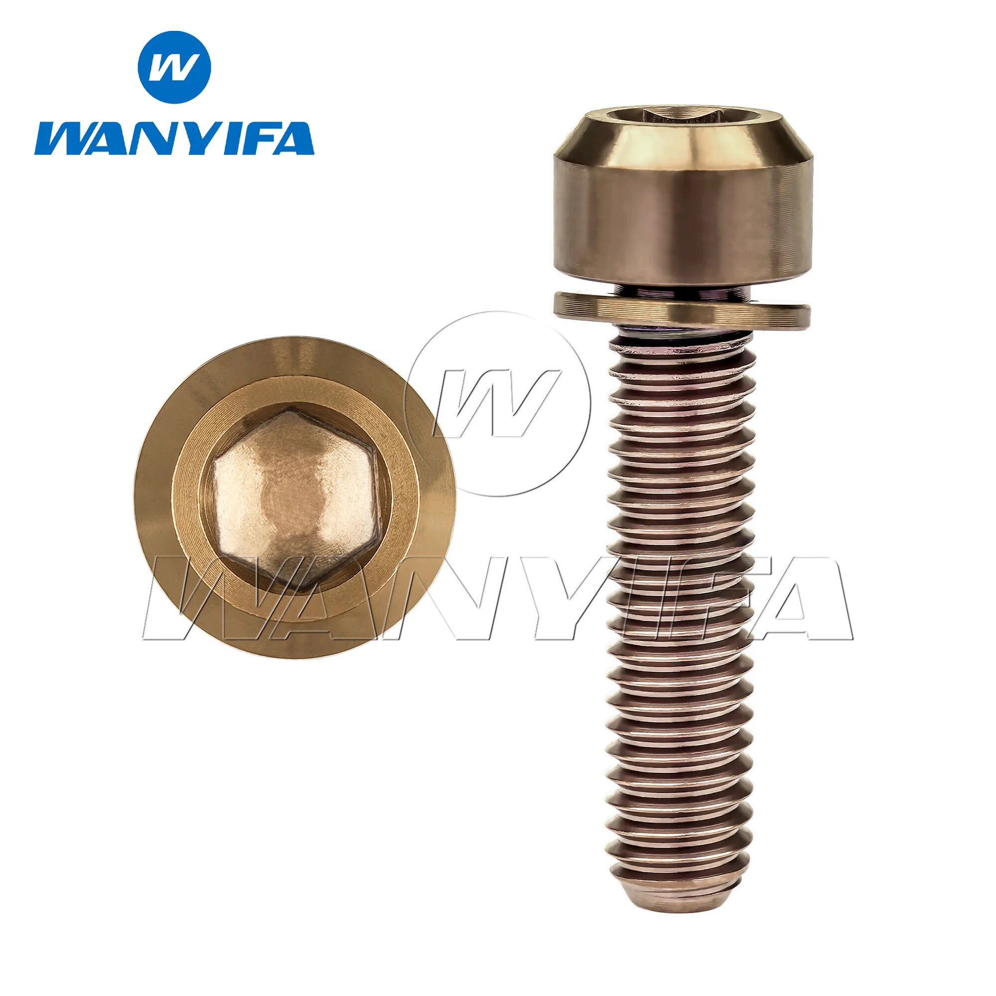 Титановые болты Wanyifa M6x16 4/10 шт. Bronze, M6x16mm, 4PCS