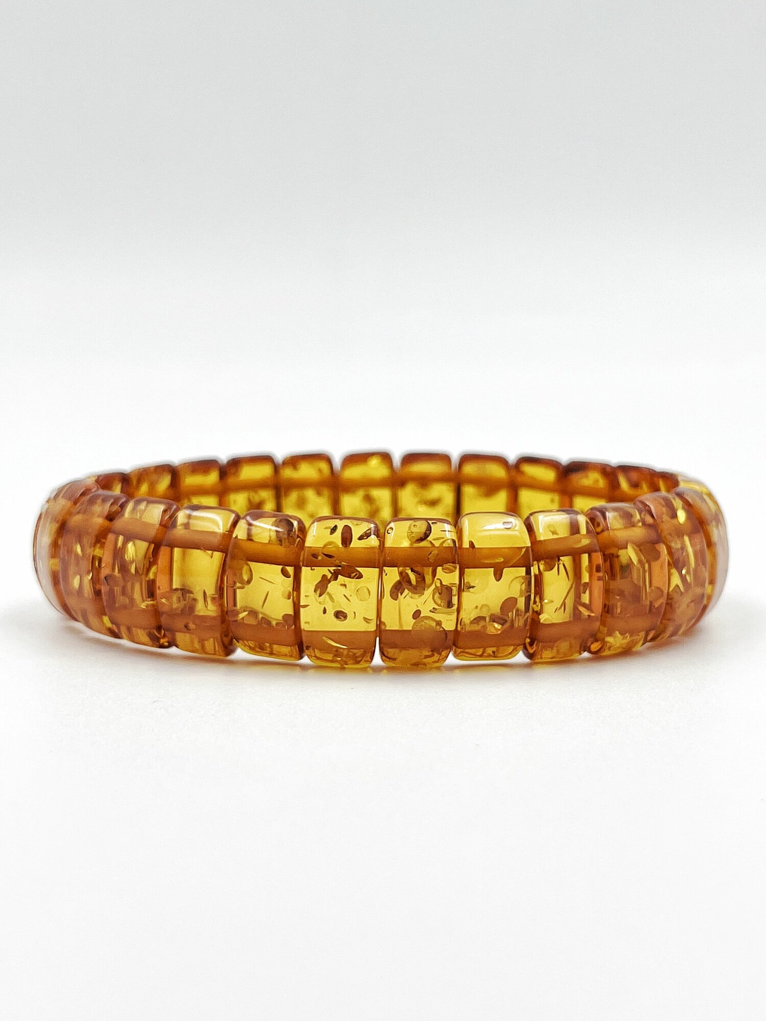 Браслет-манжета, янтарь прессованный