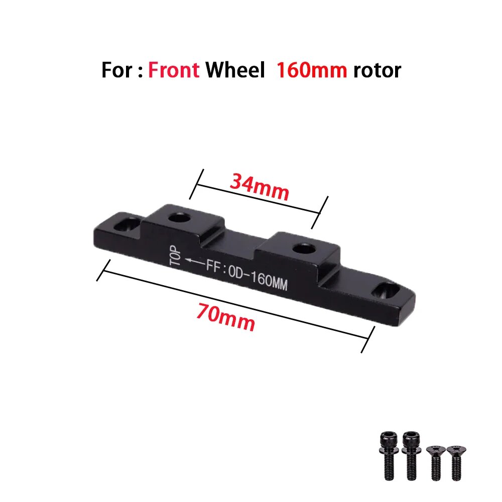 ZTTO Адаптер тормозного диска IS/PM для велосипеда Черный, FF160 Black