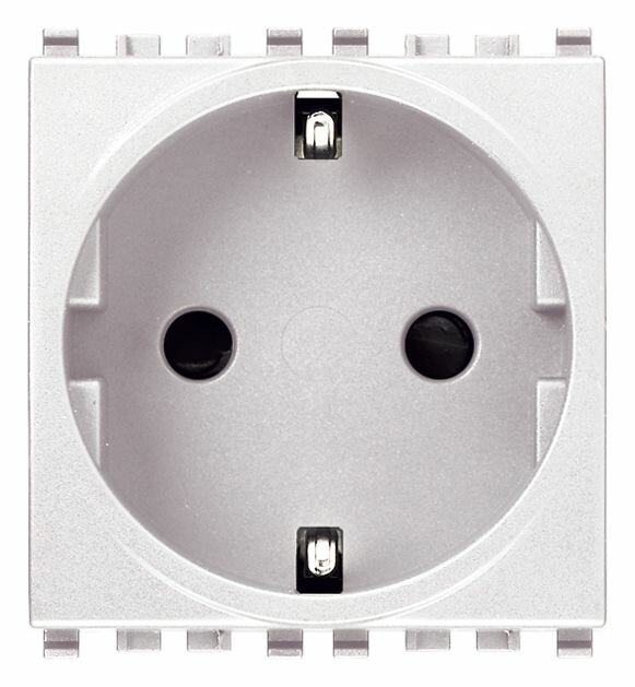 Розетка 20208. B Vimar Eikon 2P+E 16 A 250 V SICURY Socket Outlet, German Standard white, 1 шт.