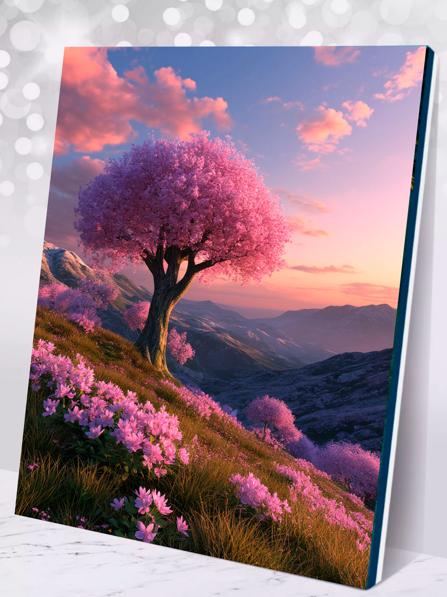 Картина на стену для интерьера Утро в горах 40х50 см, холст на подрамнике, InterHobby