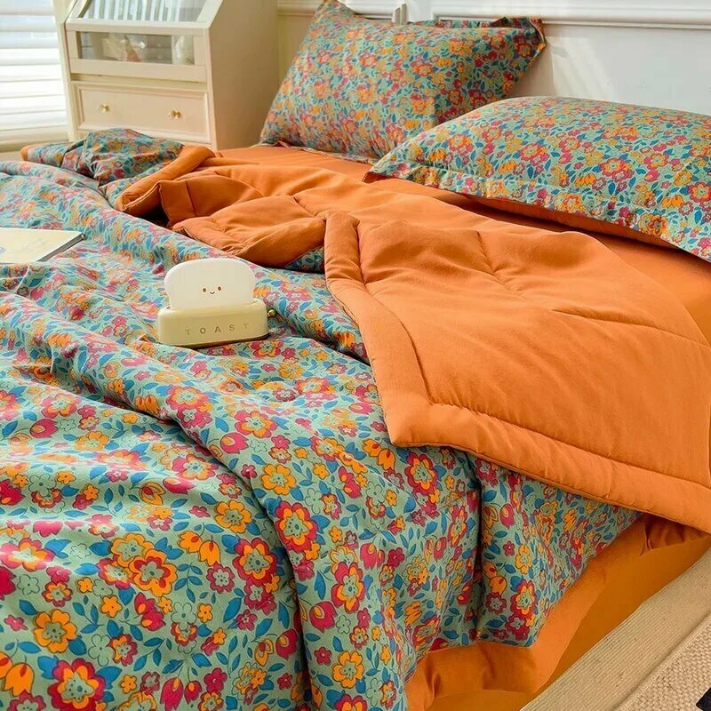 Двухстороннее стеганое одеяло из хлопка Nike Queen