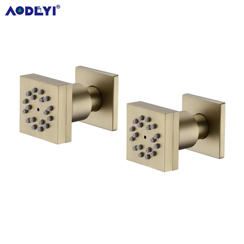 Массажная насадка для душа AODEYI золотая, 2 шт.