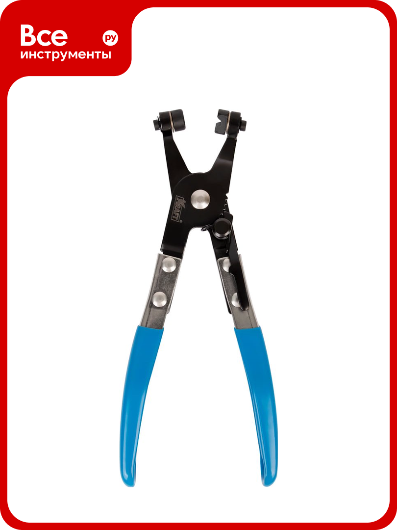 Клещи для установки хомутов шруса KRAFT с фиксатором KT 701104, большинством видов хомутов, труднодоступных местах