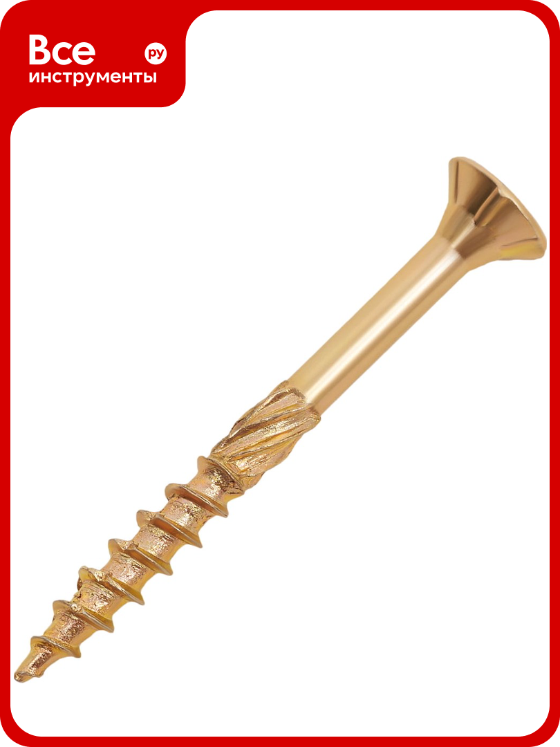 Конструкционный саморез Gigant желтый цинк для полов и паркета 3,5x35 500 шт, полов и паркета