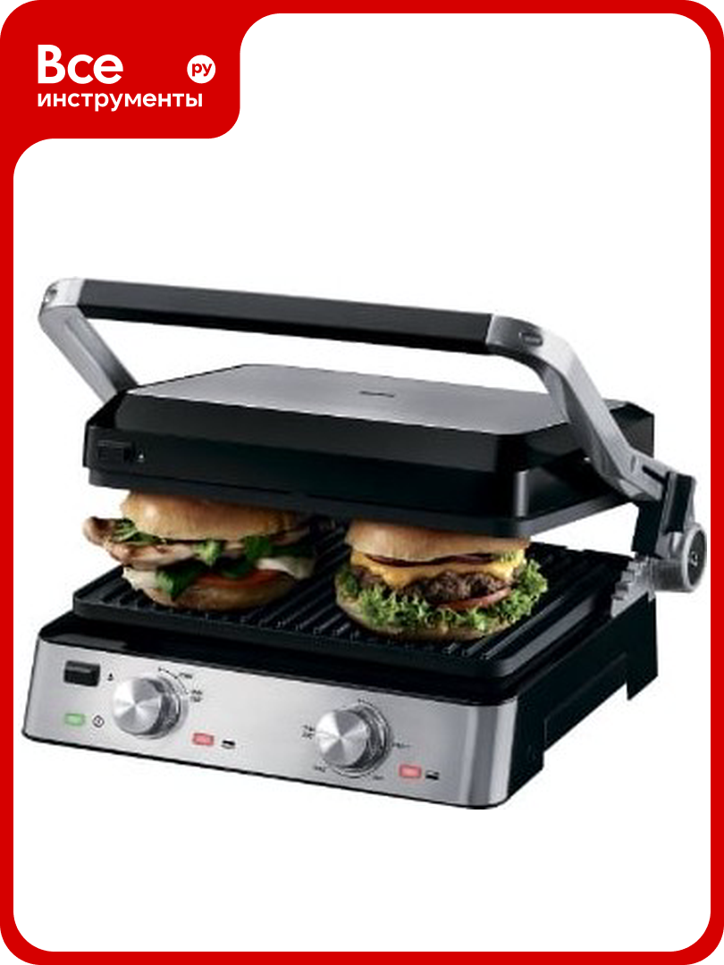 Электрогриль Braun CG7020 0X17900000, приготовления гамбургеров, костей
