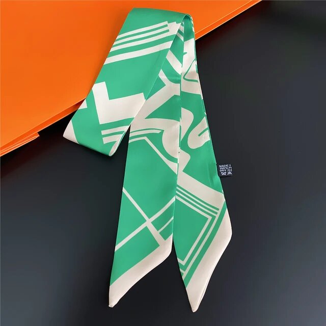 Брендовый дизайнерский шарф, женский летний шелковый шарф для женщин, аксессуары для волос, платок для волос и сумки, шарфы, модные повязки на голову