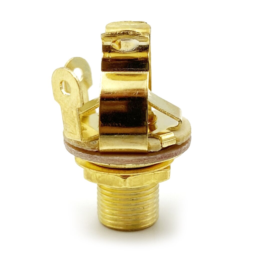 Интерфейс выходного разъема латунного многоточечного звукоснимателя для бас-гитары-золотой