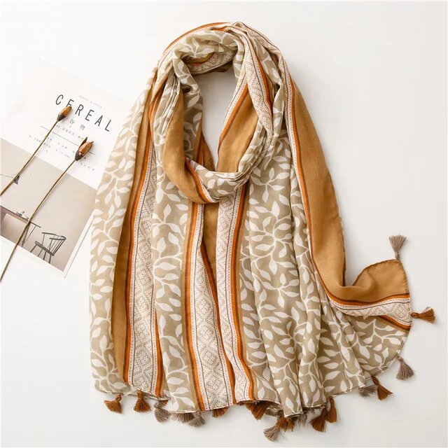 2025 модный люксовый бренд вискозный шарф женские цветочные цепочки шали и накидки Bufandas мусульманский хиджаб платки шарфы 180*90 см