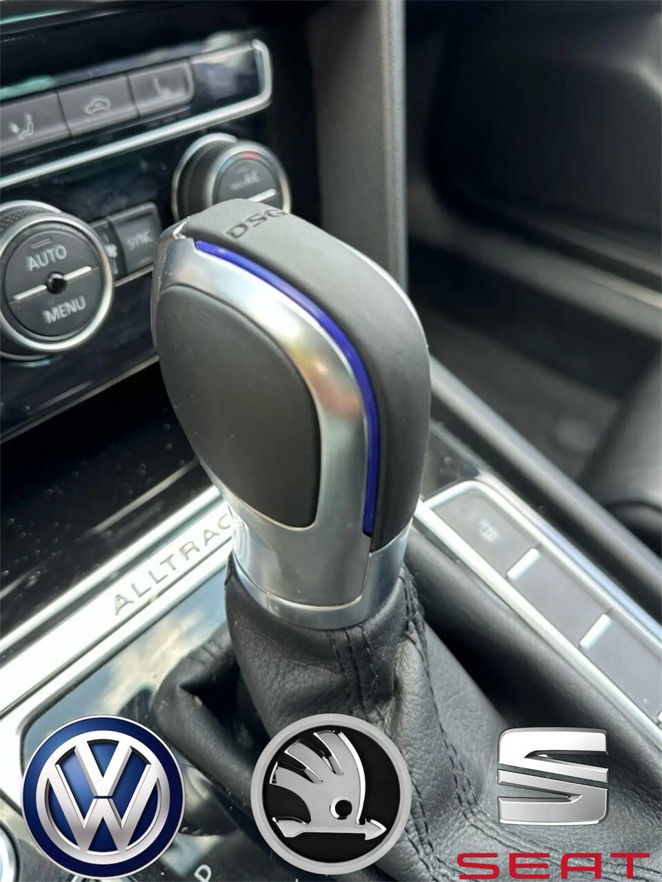 Ручка АКПП DSG (синий) для Volkswagen/ Фольцваген Golf, Passat, Passat CC, Tiguan, Jetta, Polo, Touareg, Amarok.