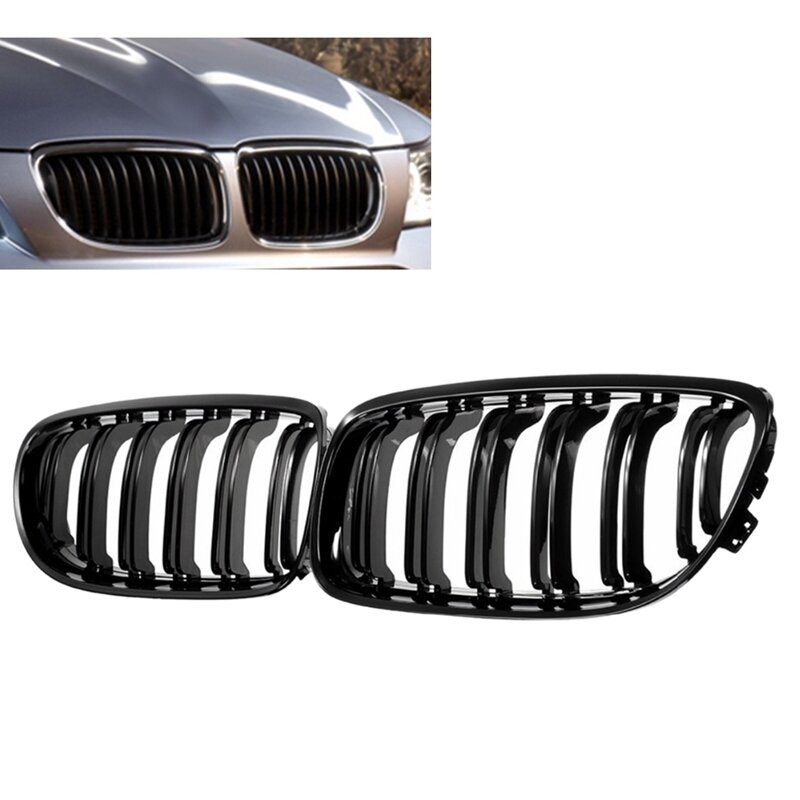 Глянцевая черная передняя решетка автомобиля MyPads совместима с E90 3-Series Sedan / Wagon 2009-2011