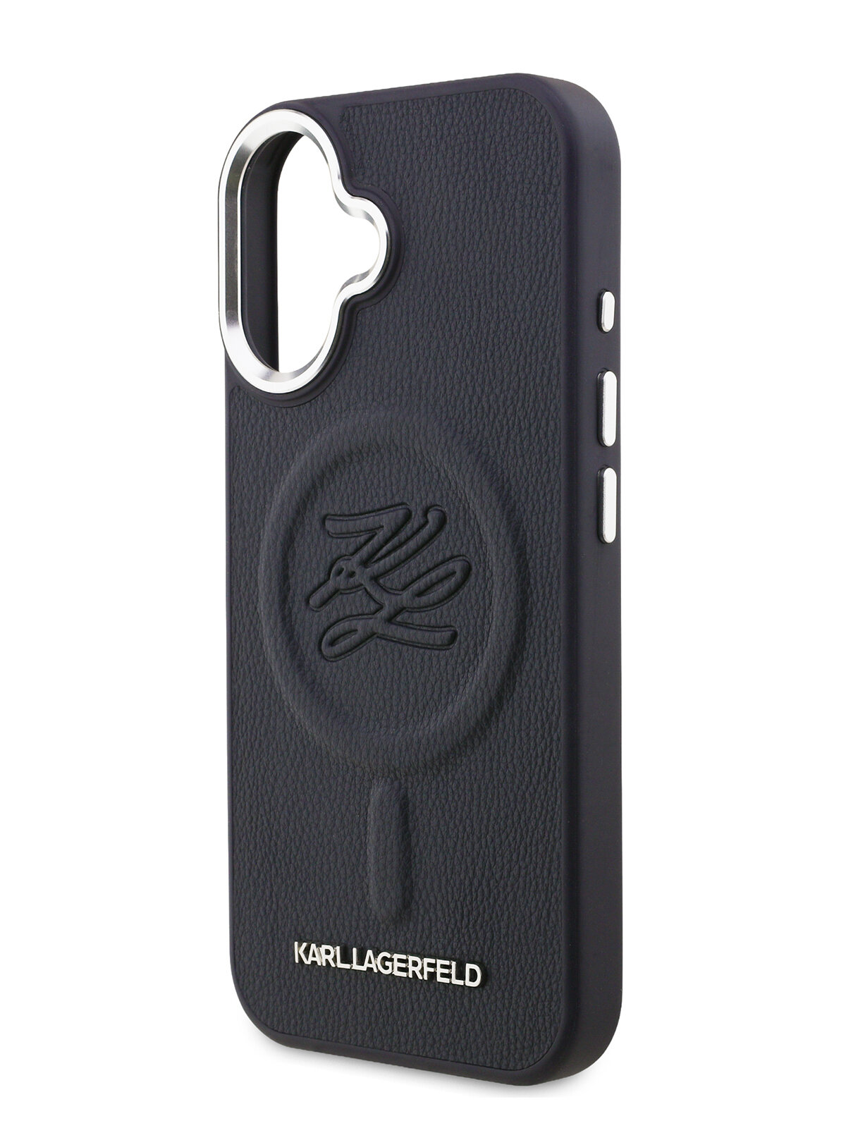 Чехол Karl Lagerfeld для iPhone 16 с магнитами MagSafe, из экокожи PU leather, синий