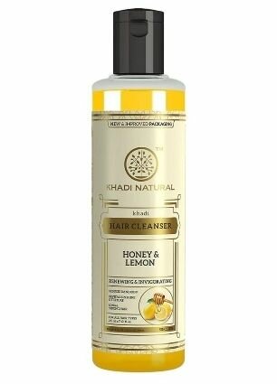 Шампунь Кхади Мёд и Лимон, Khadi Natural Honey & Lemon 210 мл. Индия