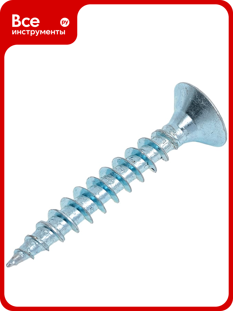 Шуруп крепежная техника белый цинк, 6,0x40 300 шт. 431550 БК, из дерева