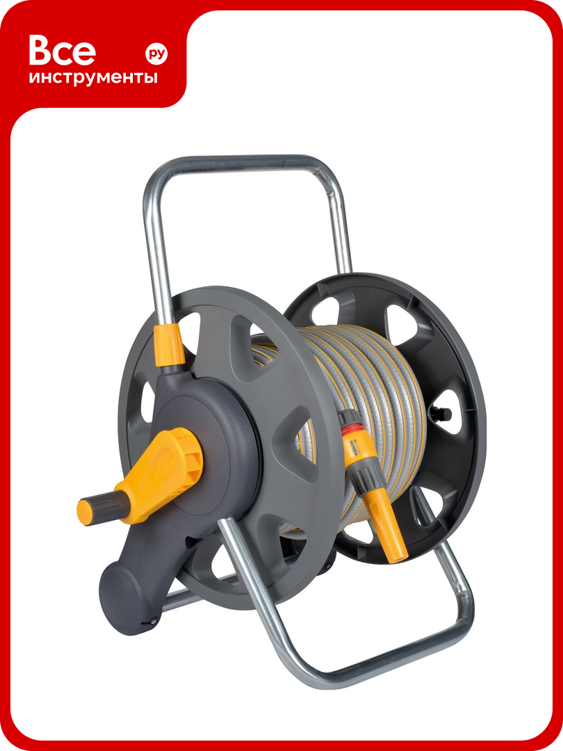 Катушка со шлангом 1/2" 25 м, коннекторами и наконечником для шланга Hozelock 2431 2431R3600, настенными кронштейнами