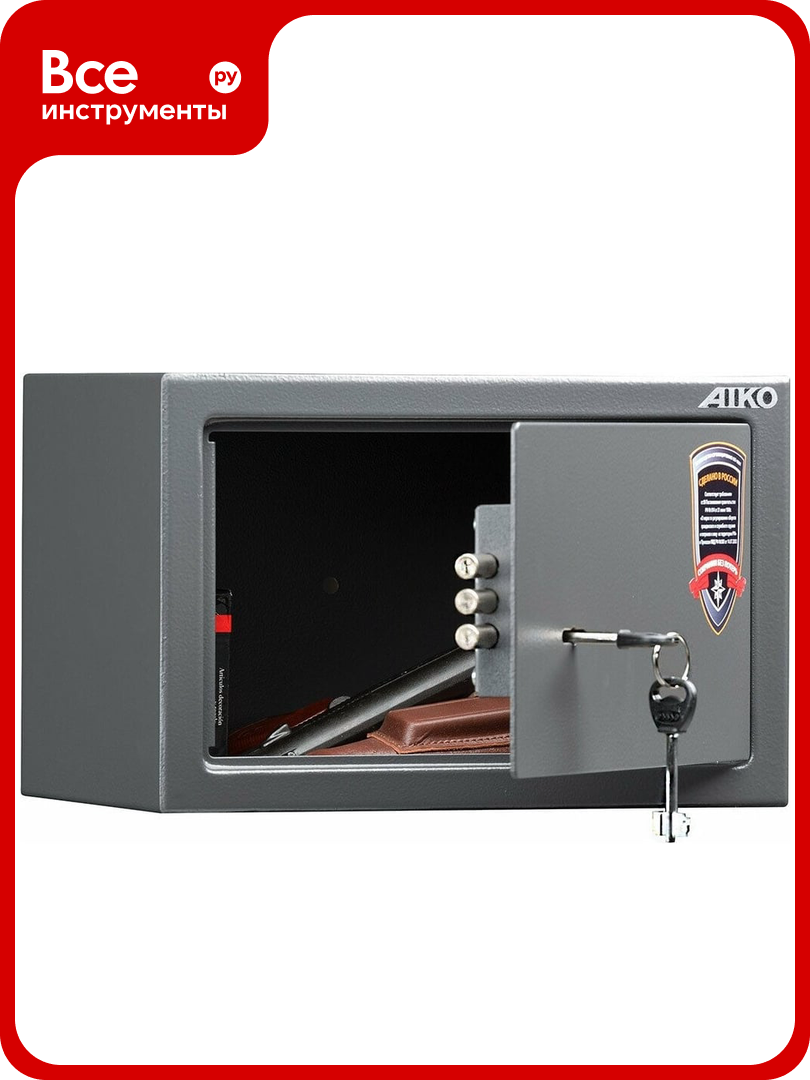Сейф AIKO TT-170 S11299110514, стальной настенный сейф для ценностей, графит с молотковой эмалью, ключевой замок