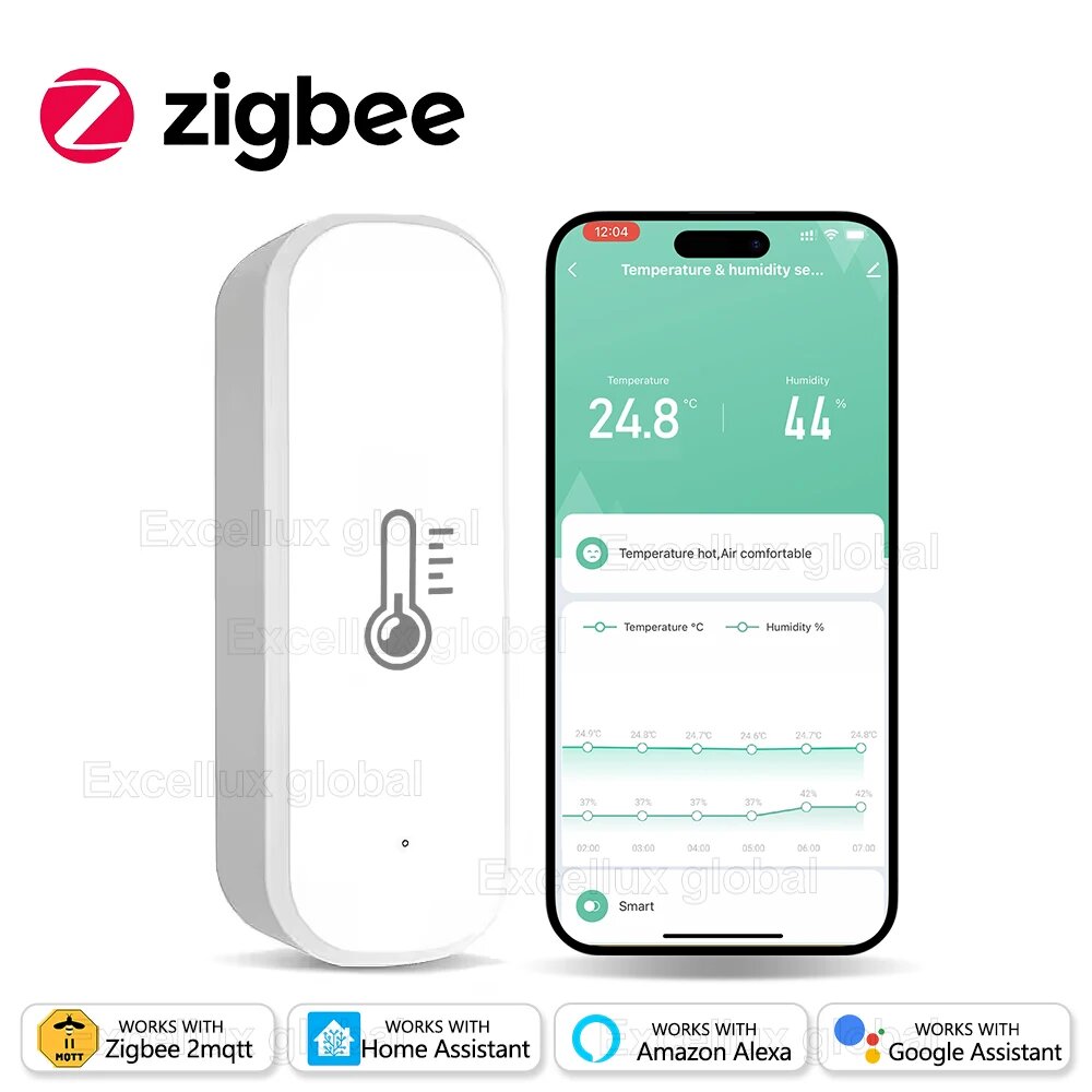 Датчик температуры и влажности Zigbee 3.0