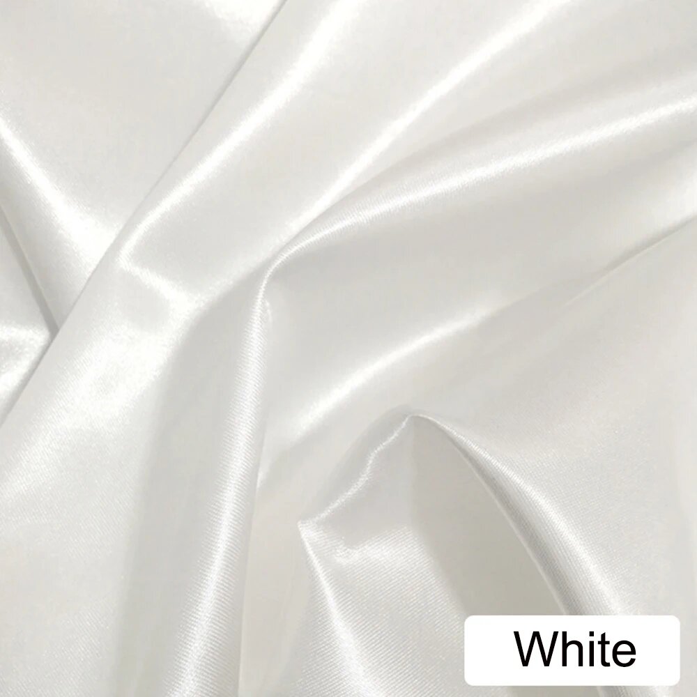 Атласная ткань для шитья 1 шт Белый, 60x60cm, White