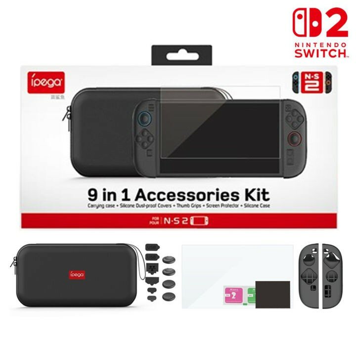 Защитный комплект аксессуаров iPega 9в1 для Nintendo Switch 2 (PG-SW2194P)