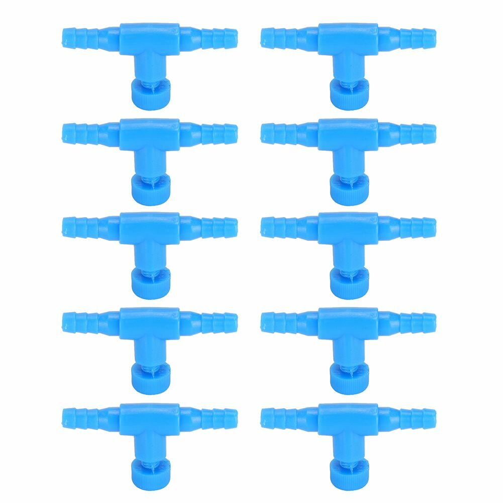 10 шт. тройник для аквариума, 3-ходовой насос, воздушная трубка, регулировка объема воздуха, регулирующий клапан для шланга 0,2 дюйма