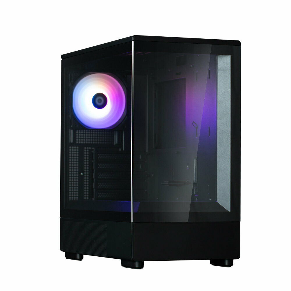 Корпус Mini-Tower Zalman P10 Black, RGB-подсветка, Micro-ATX, черный