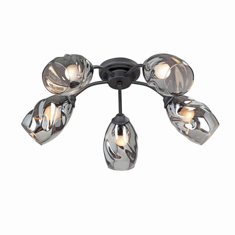 Люстра Vitaluce V4936-1/5PL, 5xE27 Макс. 40Вт Черный, Матовый / Виталюче.