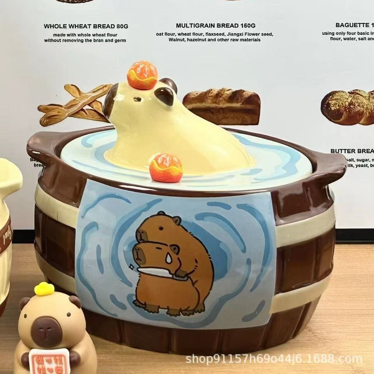 Керамическая миска для лапши быстрого приготовления с крышкой 16,6смx8,8см