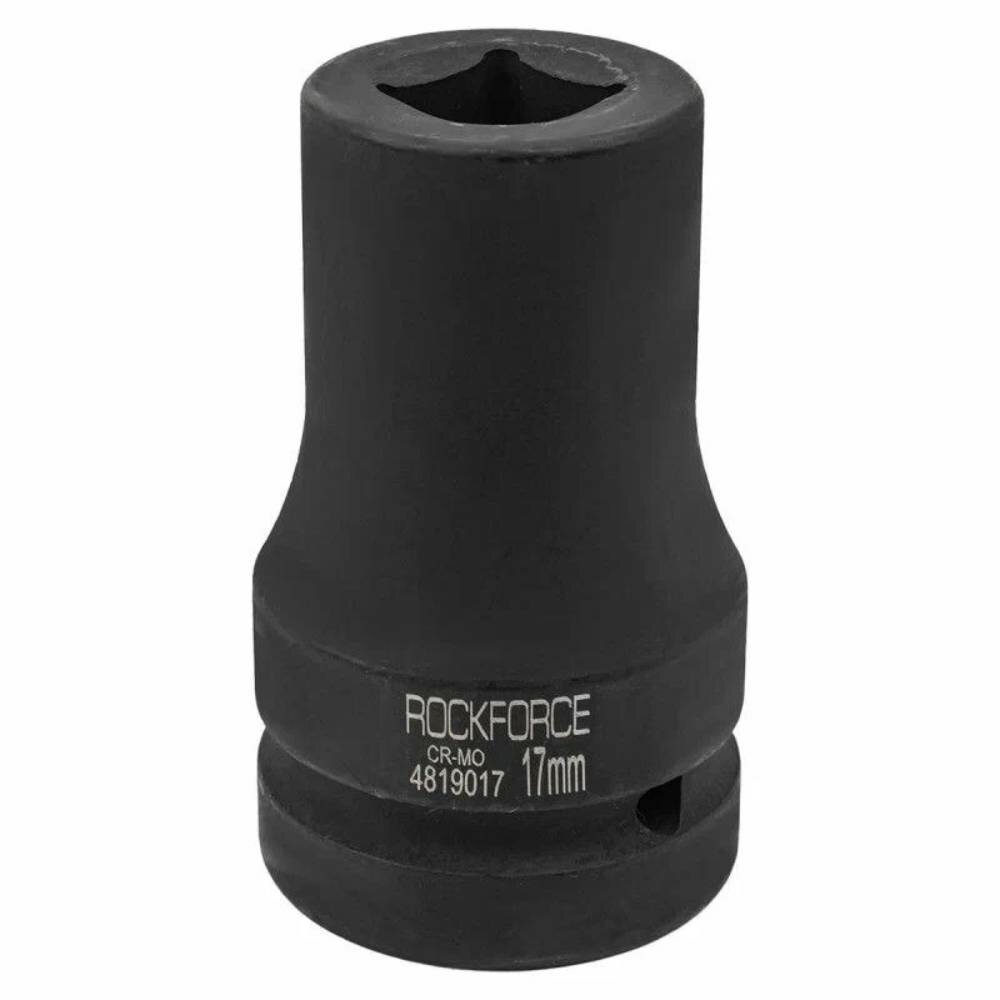 Головка ударная ROCKFORCE RF-4819017, для футорок, хром-молибденовый сплав, 1", 17 мм