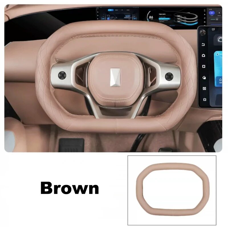 Для AVATR 07 2024 2025 автомобильный чехол на руль из кожи наппа, нескользящие автомобильные аксессуары для интерьера brown
