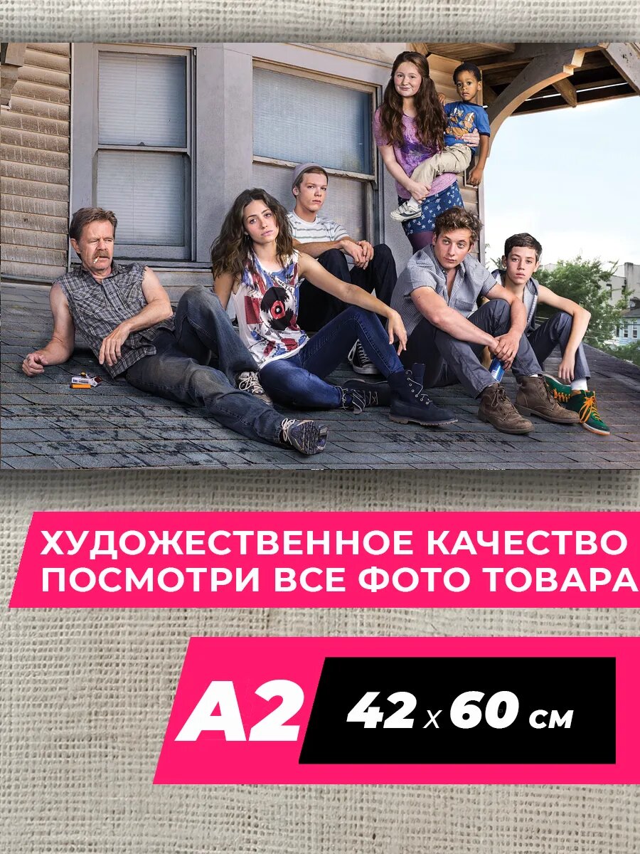 Постер Бесстыжие на стену 41 Shameless A2, матовая фотобумага премиум качества